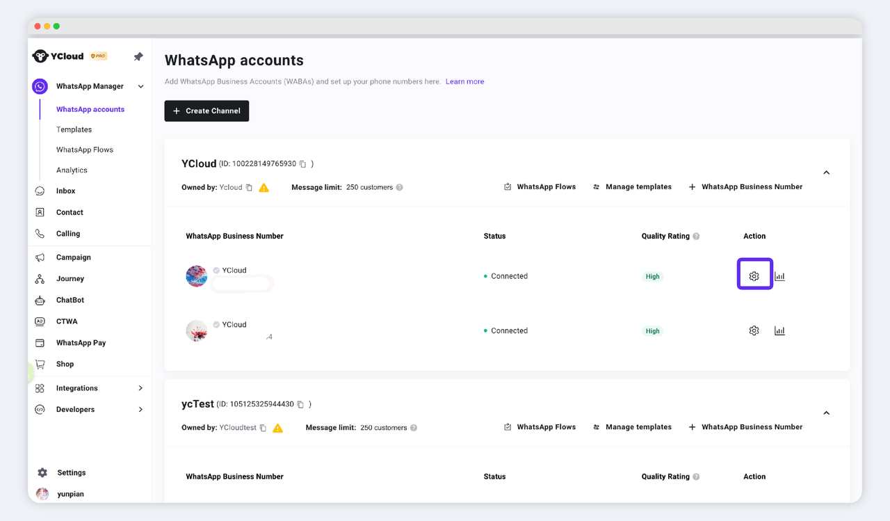 How to Enable WhatsApp Calling on YCloud